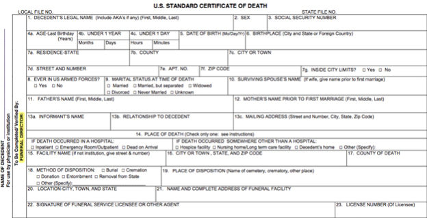 Death Certificates: A Closer Look at Detail - The Rural Monitor